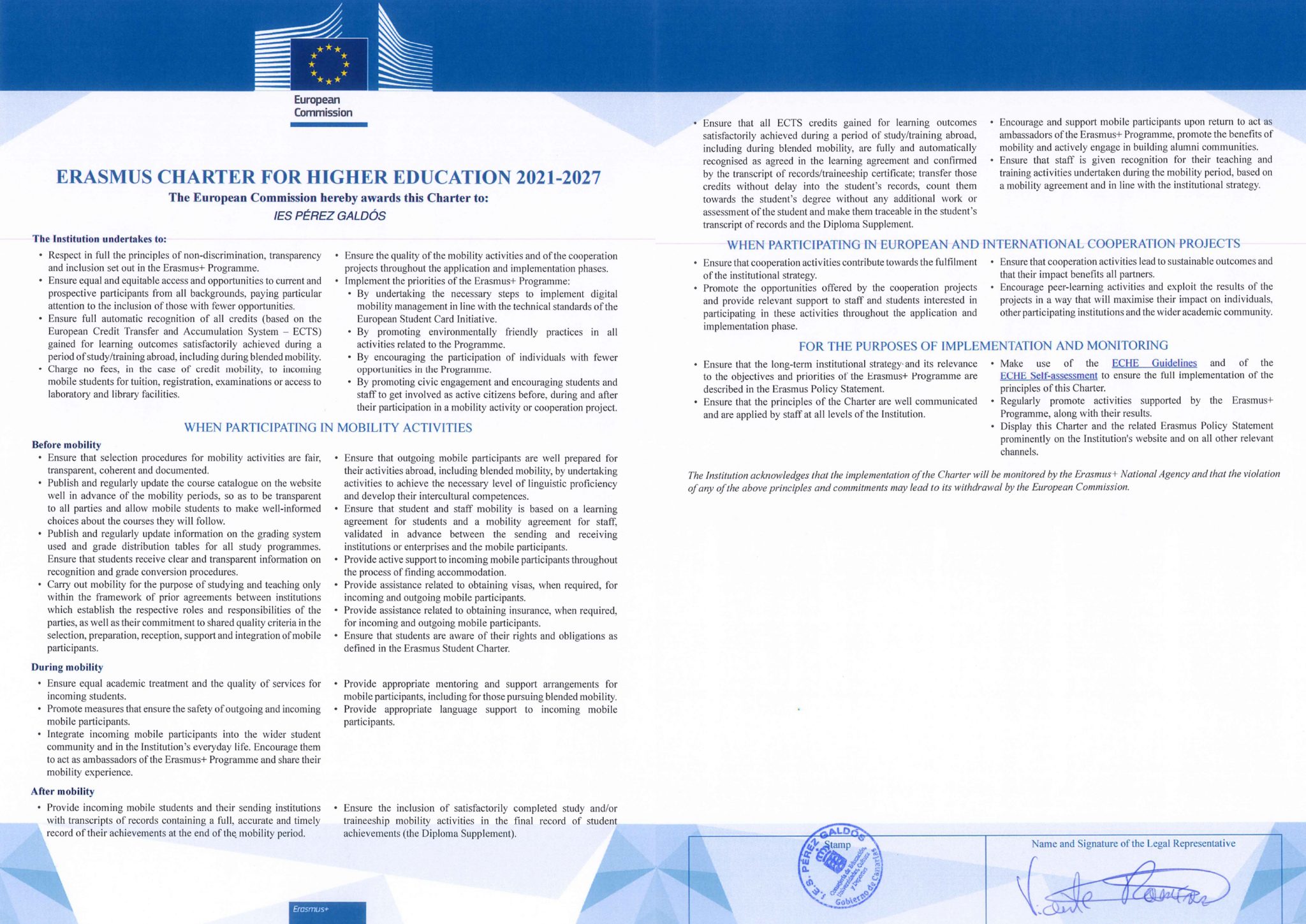 ECHE – IES Perez Galdos